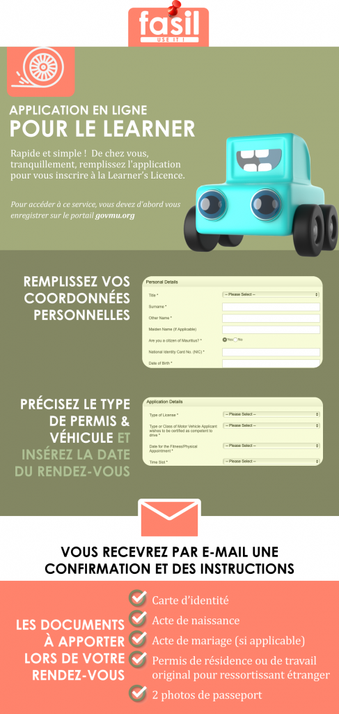 Application for a learners license - Fasil
